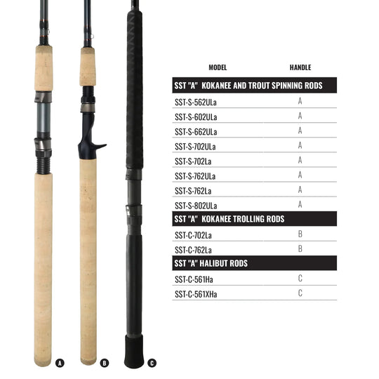 SST "a" Kokanee, Trout, & Halibut Rods | Okuma Fishing Tackle Corp
